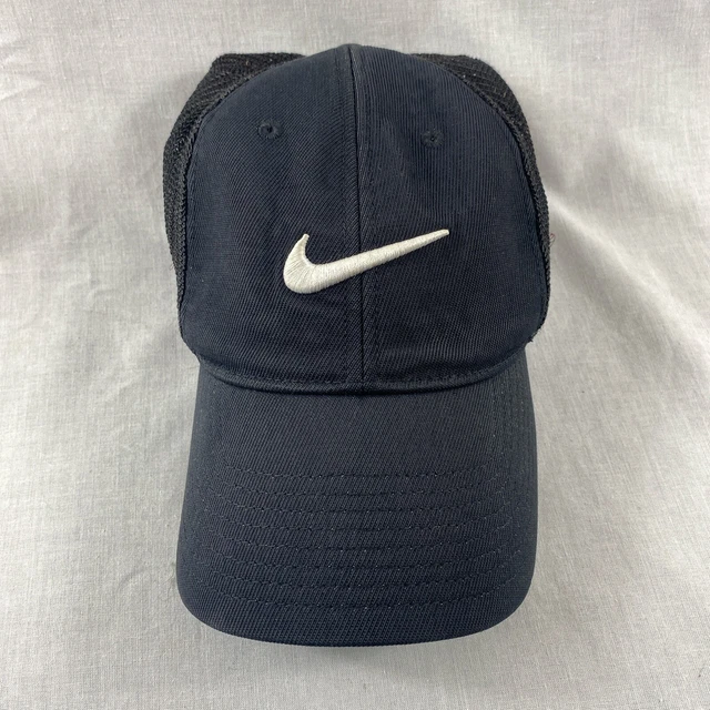 NIKE GOLF HAT RZN VRS Black White Flex Fit Mesh Mens M Medium Tiger ...