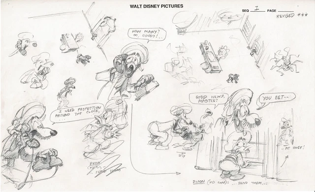DUCKTALES WALT DISNEY Production Animation Drawing frm Animators Estate ...