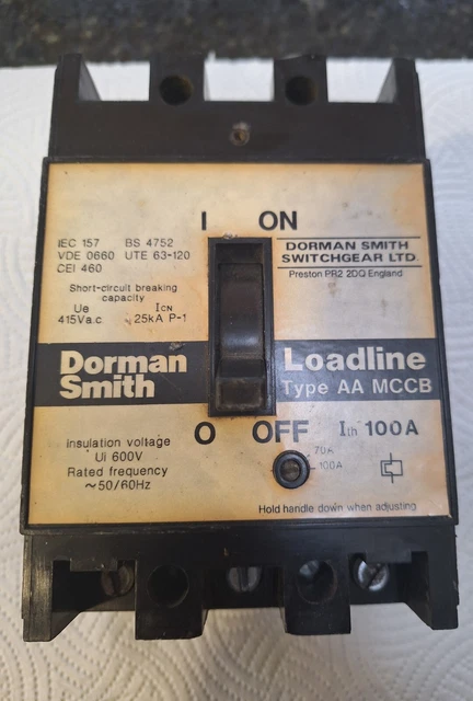 DORMAN SMITH LOADLINE MCCB 100 Amp Triple Pole 3 Phase. £100.00 ...