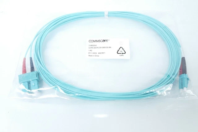 COMMSCOPE 2160223-5 LWL-PATCHKABEL LC/PC-SC/PC DX OM3 CG 5M EUR 34,90 ...