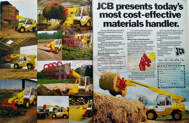 JCB TELESCOPIC MATERIALS HANDLER ADVERT Original 1978 Agricultural ...