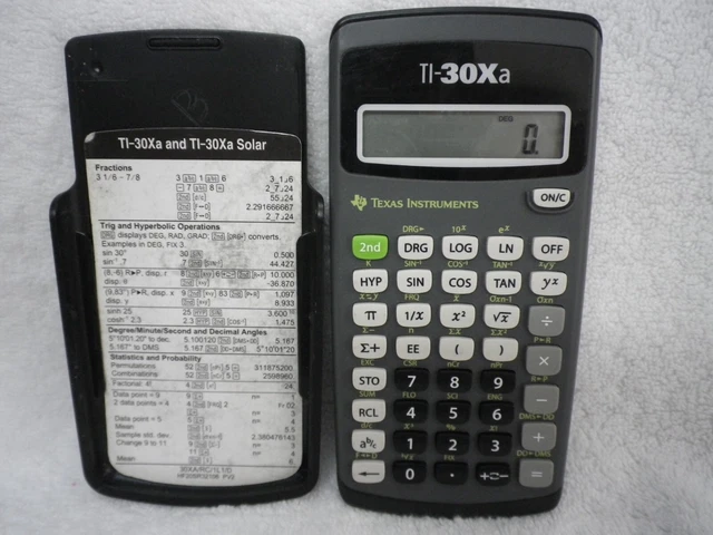 TEXAS INSTRUMENTS TI-30XA Scientific Calculator w/cover hand held $6.47 ...