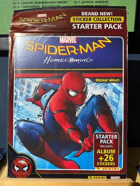PANINI SPIDER-MAN HOMECOMING sticker album COMPLETE inc orig bag Marvel ...