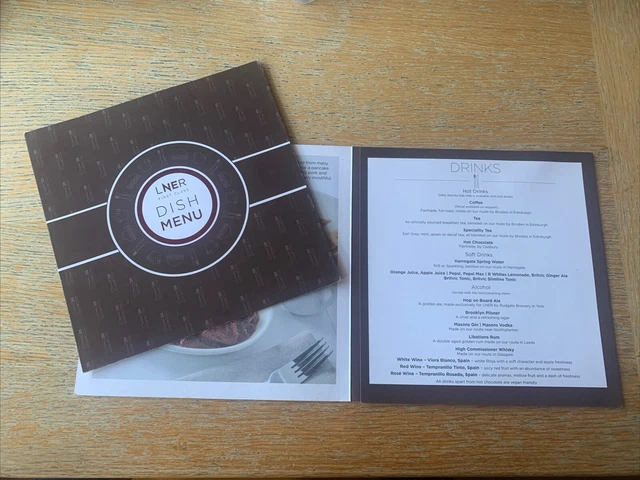 LNER - FIRST Class food and drink service menu: Dish - April 2024 (LNER ...