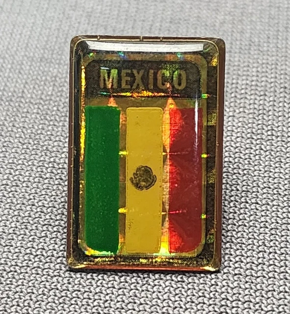 VINTAGE MEXICO MEXICAN Flag Enamel Pin 1" Vest Hat Lapel Pin Pinback ...