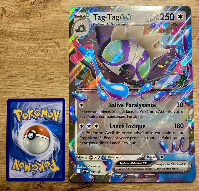 GRANDE CARTE POKÉMON Tag-Tag EX Promo 100 Écarlate et Violet Français ...