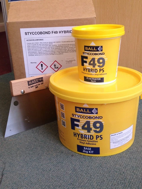 STYCCOBOND F49 HYBRID Pressure Sensitive Vinyl Adhesive 2kg Kit / F ...