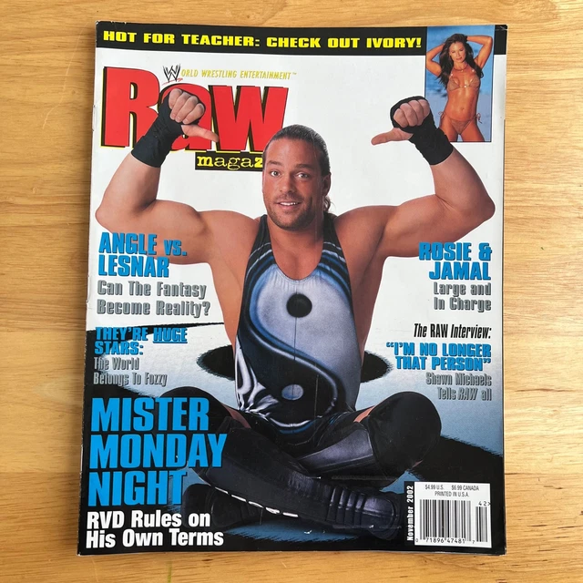 VINTAGE WWE RAW Wrestling Magazine November 2002 Rob Van Dam RVD Cover ...