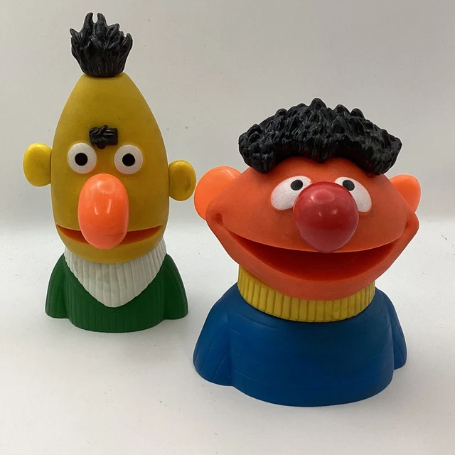 VINTAGE SESAME STREET Bert & Ernie Head Puzzle Toys 1978 (T2) NS#8745 ...