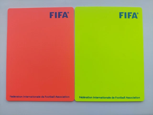 NEW OFFICIAL FIFA Referee Yellow and Red Cards £22.00 - PicClick UK