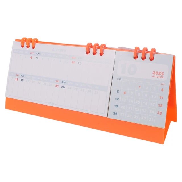 DESKTOP CALENDAR 2026: Twin-Wire Bound Flip Calendar with Writing ...
