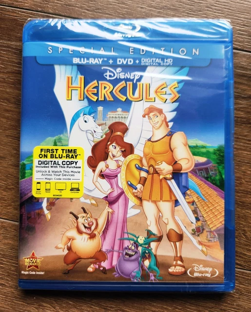 HERCULES (WALT DISNEY Blu-ray + DVD + Digital Code, 1997) NEW, sealed ...