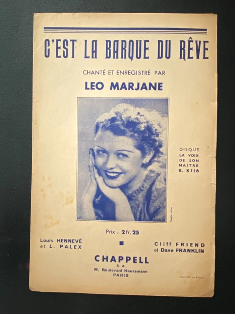 PARTIZIONE PICCOLO FORMATO " È La Barca Del Sogno Leo Marjane " EUR 21 ...