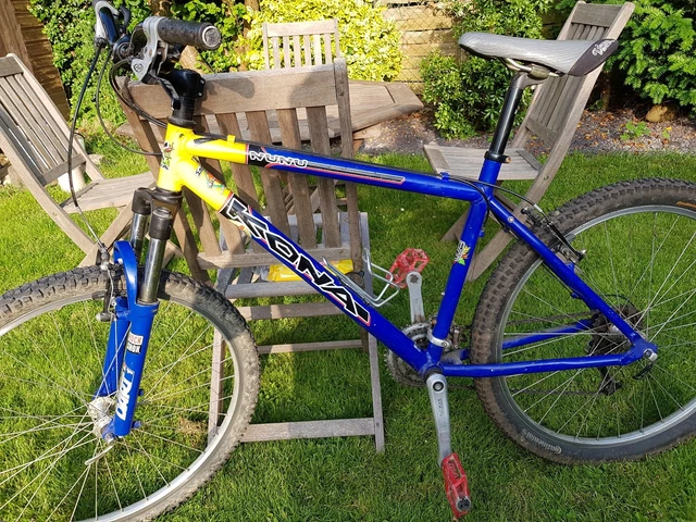 KONA NUNU MOUNTAIN BIKE 26" WHEEL BLUE AND YELLOW Shimano XT £225.00 - PicClick UK