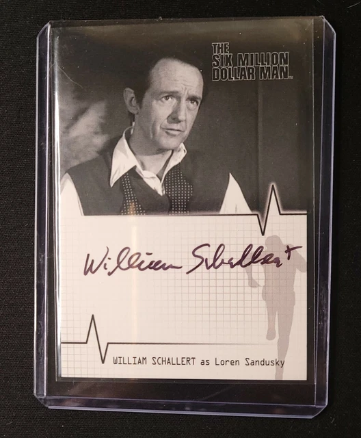 SIX MILLION DOLLAR Man Seasons 1 & 2 Autograph Card William Schallert A ...