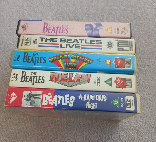 THE BEATLES, 5 x VHS Bundle, inc Hard Days Night, Help!, Magical ...