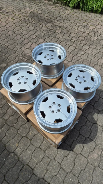 17& STAGGERED AERO AMG STYLE MERCEDES WHEELS MONOBLOCK DEEP DISH 5x112 ...