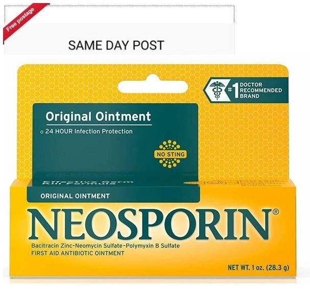 NEOSPORIN ORIGINAL FIRST Aid Antibiotic Bacitracin Ointment 28g | UK ...