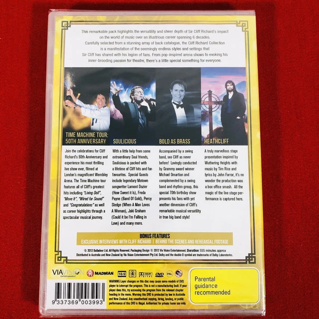 CLIFF RICHARD COLLECTION DVD Heathcliff, Time Machine, Bold As Brass ...
