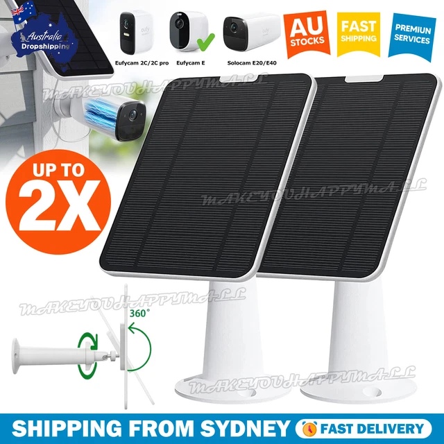 SOLAR PANELS FOR Eufy Eufycam Cam E 2C E2 Pro Wall Mount 300CM Power ...