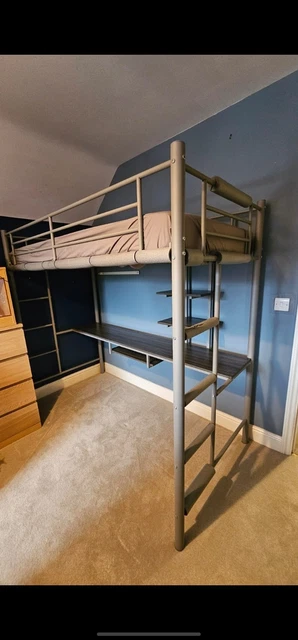 LOFT BED WITH Built In Desk £52.68 - PicClick UK