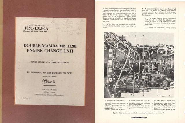 ARMSTRONG SIDDELEY DOUBLE MAMBA Engine Maintenance Manual 1950's PDF ...