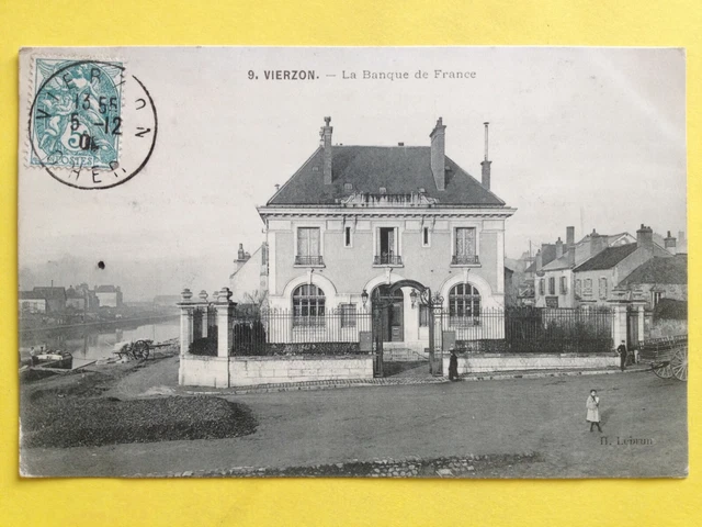 CPA 18 - VIERZON Cher La BANQUE de FRANCE en 1906 EUR 8,90 - PicClick FR
