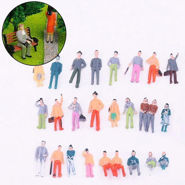 REALISTIC 1 75 Scale People Figures for Model Train Scenes Pack of 100 ...