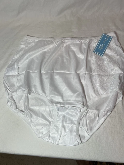 DIXIE BELLE SILKY Shiny Size 9 Granny Panty Lace Appliqué 100% Nylon ...