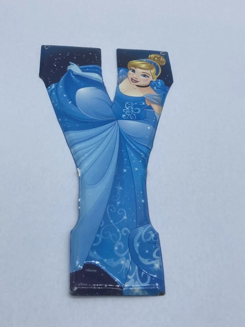 DISNEY PRINCESS CINDERELLA "Y" Tin Metal Letter Home Decor Sign Wall ...