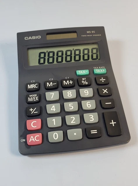 CASIO MODEL MS-8S Solar Cell Battery Basic Two Way Power £8.95 ...
