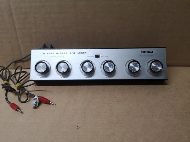 VINTAGE SONY STEREO Microphone Mixer Model MX-6S £12.28 - PicClick UK