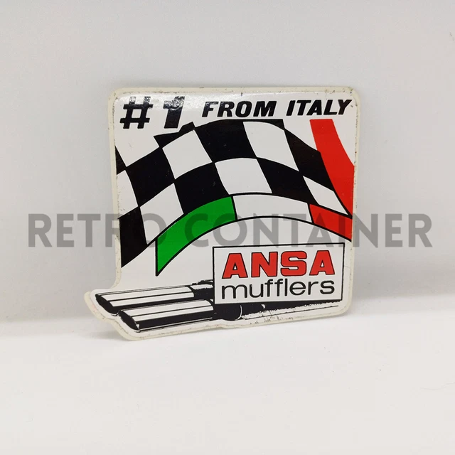 ADESIVO VINTAGE STICKER Aufkleber 80's - ANSA Mufflers Marmitte ...