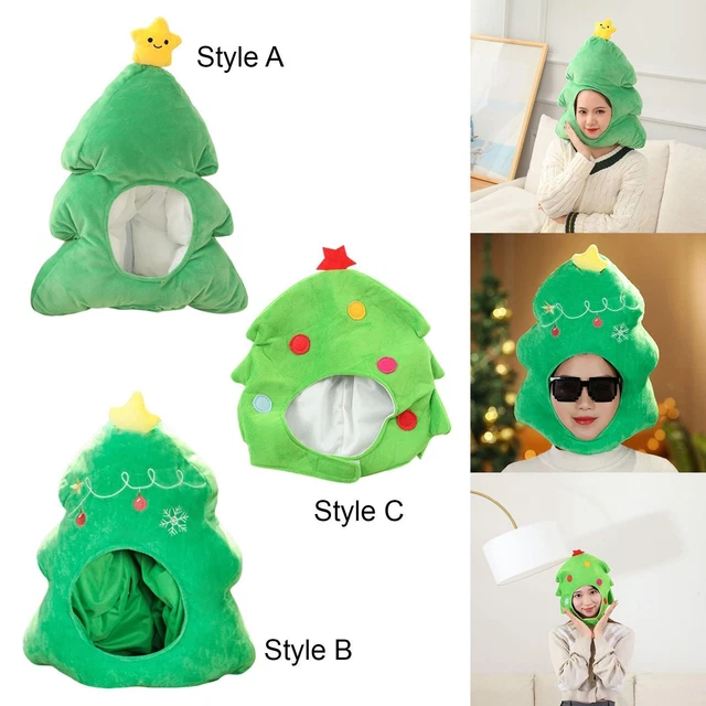 CHRISTMAS TREE HAT Cozy Creative Photography Prop Headgear for Festival ...
