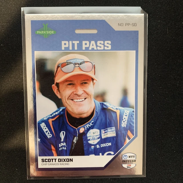2024 PARKSIDE INDYCAR Indy Car Scott Dixon Pit Pass inserto pellicola ...