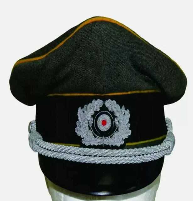 WW2 GERMAN OFFICER Cap Wehrmacht Visor Hat For Officer Available In All ...