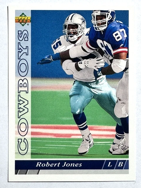 CARTE DE FOOTBALL Robert Jones Dallas Cowboys, Dolphins, Rams 1993 pont ...