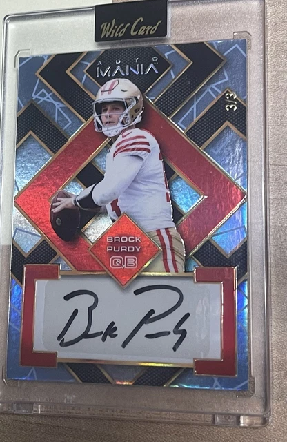 WILD CARD AUTO Mania Brock Purdy Auto #/3 EUR 224,71 - PicClick IT