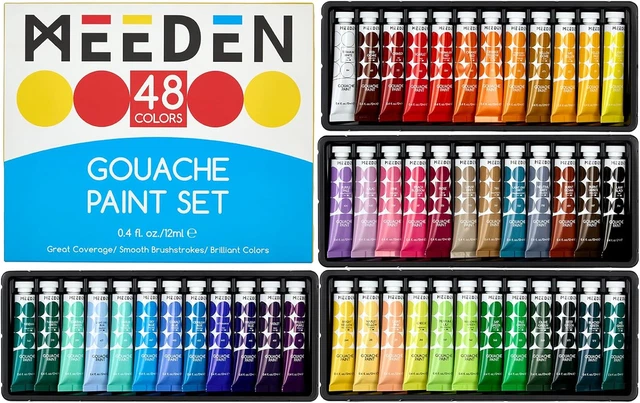 GOUACHE PAINT TUBE Set - 48 X 12Ml (0.4 Oz) Colors Art Paint Supplies ...