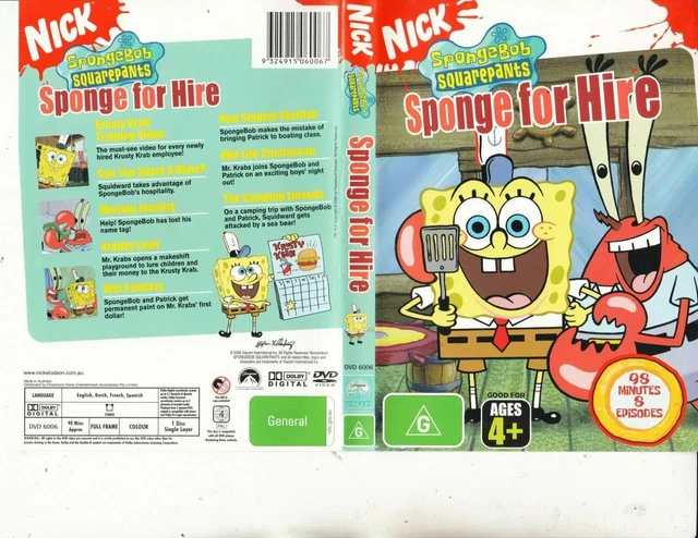 SPONGEBOB SQUAREPANTS-SPONGE FOR Hire-2006-[8 Episodes]-Animated SS-DVD ...