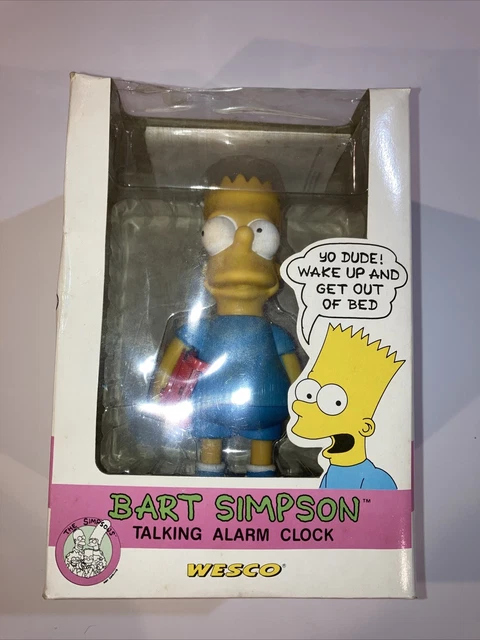 RARE BART SIMPSON Talking Alarm Clock 1991 Wesco NIB New Old Stock $79. ...