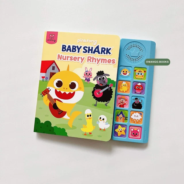 PINKFONG BABY SHARK Nursery Rhymes 10 Button Sound Book Singing Sound ...