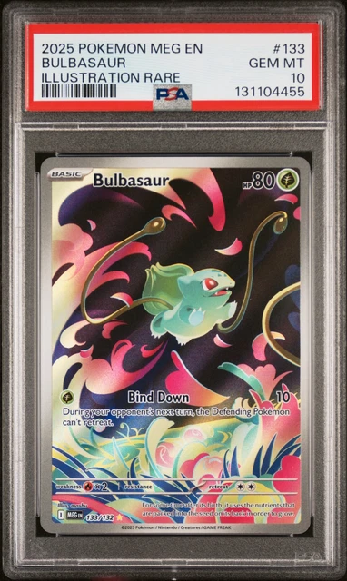 2025 POKEMON MEG En-Mega Evolution Illustration Rare #133 Bulbasaur Psa ...
