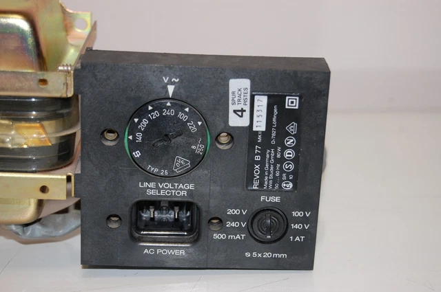 NETZTEIL TRAFO STUDER 1.177.303 power transformer für REVOX B77 MK II ...