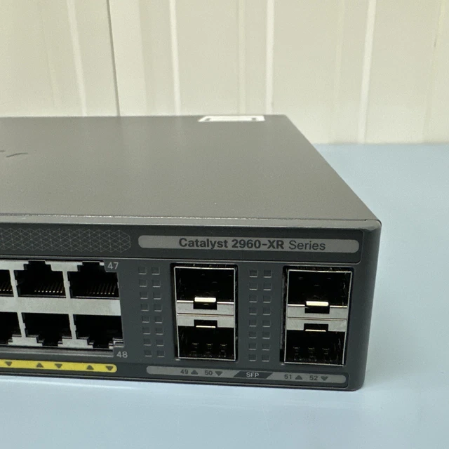 CISCO WS-C2960XR-48TS-I 48-PORT Gig Switch 4X SFP Ports 2 x PWR-C2 ...