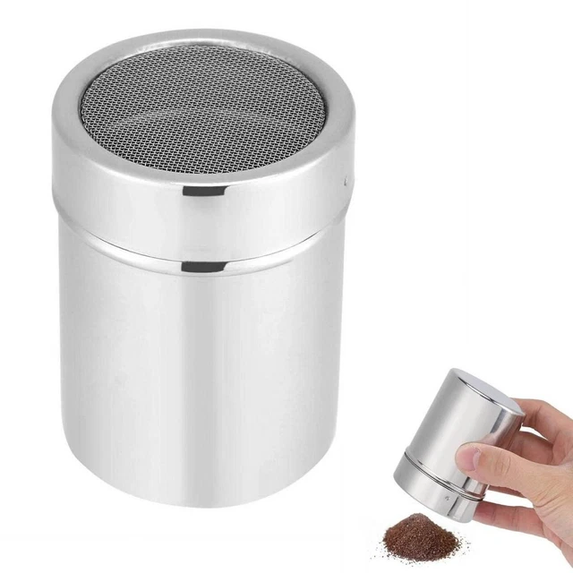 STAINLESS STEEL FINE Mesh Shake Bottle Powder Spreading Tank Latte Art ...