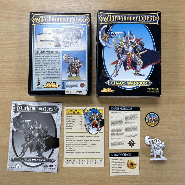 GAMES WORKSHOP WARHAMMER Quest Chaos Warrior Box Character 1995 ...