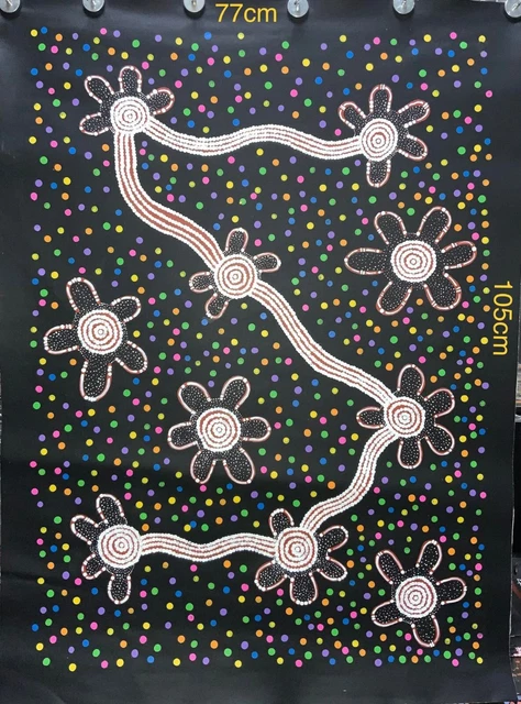 SHARON BUTCHER ABORIGINAL Artist Painting WOMEN'S CEREMONY Papunya ...