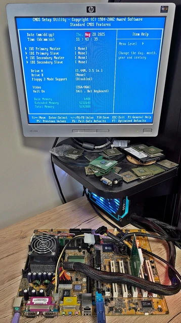 ABIT SA7 REV. 1.01 Socket 478 DDR1 AGP ATX SiS 645DX Motherboard + CPU ...