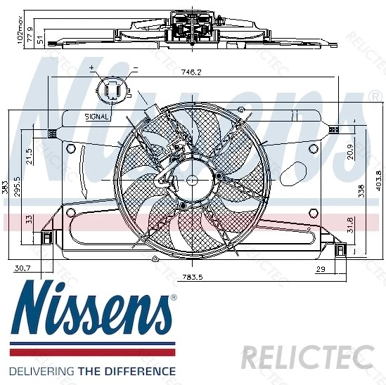 RADIATOR FAN COOLING Ford:FOCUS II 2,C-MAX 3M518C607EC 1344539 1336659 ...